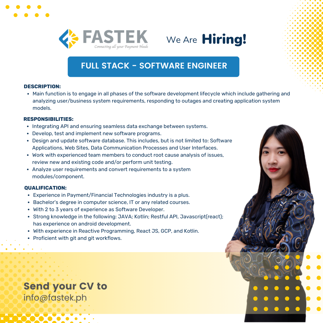 Full Stack - Software Engineer - Fastek